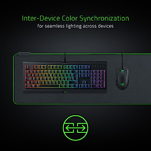 Razer Nommo Chroma: Custom Woven 3" Glass Fiber Drivers, Black & Goliathus Extended Chroma Gaming Mousepad: Customizable Chroma RGB Lighting, Soft, Cloth Material, Classic Black