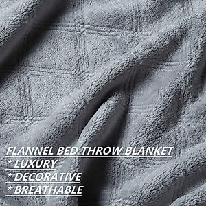 CREVENT Comfy Small Plush Flannel Fleece Throw Blanket for Infant Girls and Boys/Kids/Toddlers Spring Summer All Seasons(30"X40" Light Grey)