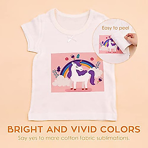 HTVRONT Sublimation Vinyl for Light-Colored Shirts - 12" X 10FT Matte Clear HTV Vinyl for Sublimaion - Wash Durable Clear Dye Sub HTV for Cotton Fabric