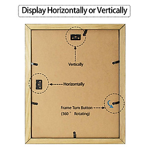 Golden State Art, 11x14 White Picture Frame, Wood Frame And Tempered Glass, Display for 8x10 Picture with Mat or 11x14 picture without Mat Wall Display, 1 Pack