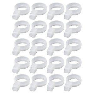 20pcs Windproof Hook Round Hanging Hook Hanger Clothes Buckle Hook Non-Slip Clothes Hanger Buckle Clips(White)