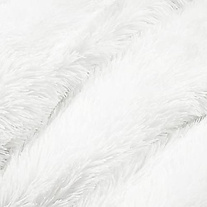 Lush Decor Emma Soft Fluffy Faux Fur Oversized Duvet Cover Set, Full/Queen, White - Warm Plush 3 Piece Bedding Set