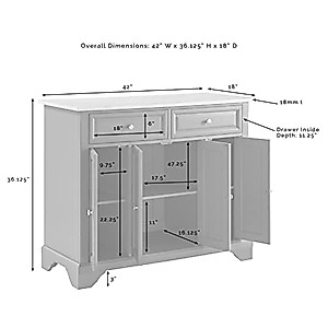 Crosley Furniture Madison Madison Rolling Kitchen Island Cart, Microwave Stand, Coffee Bar, with Shelves and Drawers, Emerald Green