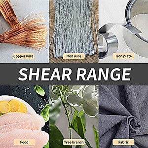 stedi Scissors Heavy Duty, Multi-Purpose Shears with Finely Serrated High Carbon Stainless Steel Blades -Easy Cutting Electrical Cable Notch, Insulation, Non-Slip Comfortable Handle, Soft Cable