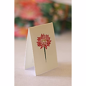 Freshcut Paper Pop Up Cards, Dear Dahlia, 12 inch Life Sized Forever Flower Bouquet 3D Popup Greeting Cards with Note Card and Envelope - Dahlia & Cala Lily Flowers