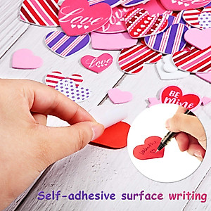 Blulu 900 Pieces Valentine's Day Heart Foam Stickers Self Adhesive Heart Shape Sticker for Wedding Valentine's Day Decoration Art Crafts