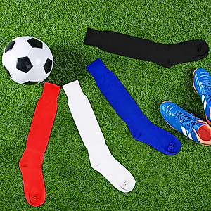 Dxhycc 4 Pairs Knee High Socks Casual Solid Knit Knee Socks for Men and Womens