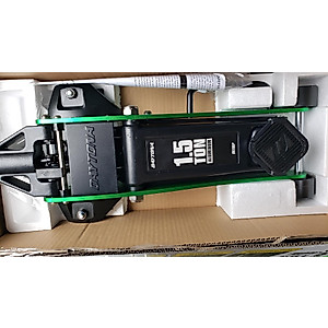Professional Racing Low Profile Aluminum Floor Jack 1.5 Ton (3,000 lbs) Daytona, Green & Black