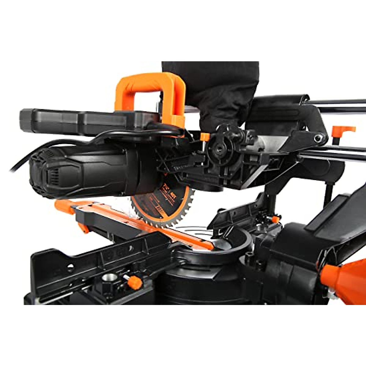 WEN MM0713 9.5-Amp 7.25-Inch Single Bevel Compact Sliding Compound Miter Saw with LED Cutline Guide, Black