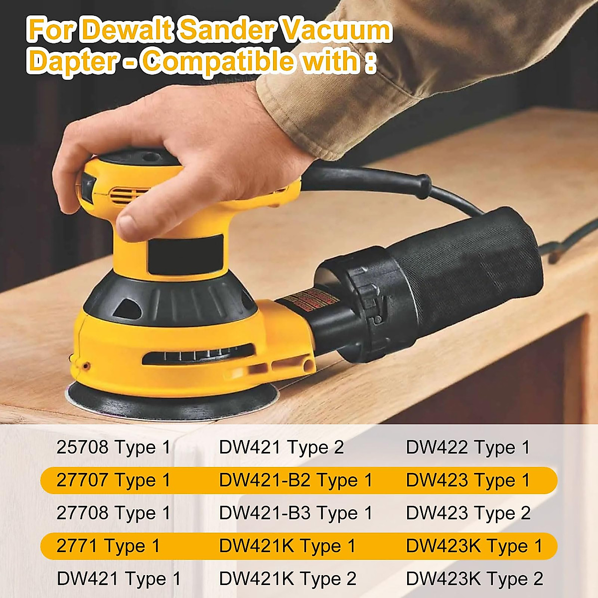 Sander Dust Bag 608354-00SV for Dewalt Orbital Sander Replaces for Dewalt Sander Parts 608354-00, 380412-00 and 624307-00