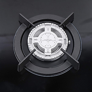 BJTDLLX 34.5" Gas Stove Cooktop, Tempered Glass Built in Gas Stove with 5 Burners Cast Iron Grates Built-in Gas Stove Top LPG/NG Gas Cooktop Thermocouple Protection and Easy to Clean Tempered Glass