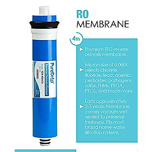 PureDrop PDR-F5-50 Replacement Water Filter Pack, White