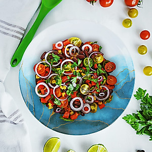 Aclema Melamine Dinnerware Sets 16 Pcs Dish Set Plates Bowls Cups Unbreakable for Kitchen Dinner Outdoor Indoor Service for 4