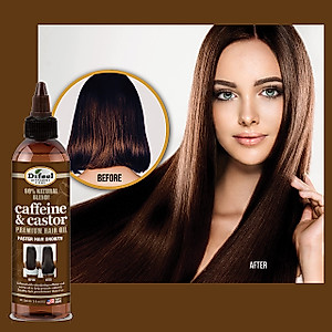 Difeel 99% Natural Premium Hair Oil - Caffeine & Castor Fastest Hair Growth, 8 oz.