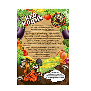 NaturesGoodGuys Live Redworms Composting Red Worms - 1,200 Red Wigglers