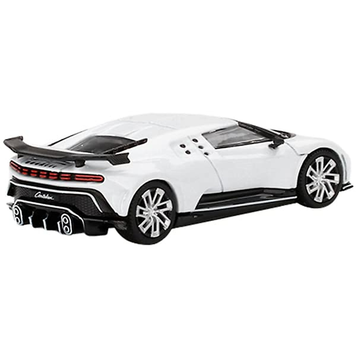 Truescale Miniatures Bugatti Centodieci White with Black Accents Limited Edition 1/64 Diecast Model Car by True Scale MGT00337