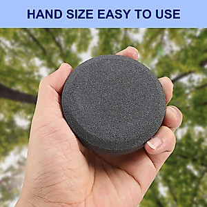 8 Pieces Axe Sharpening Stone Tool with Sheath, Ax Hatchet Knife Sharpener Puck, Small Multipurpose Whetstone Sharpening Tool, Dual Grit Camping Hatchet Sharpening Stone Disk
