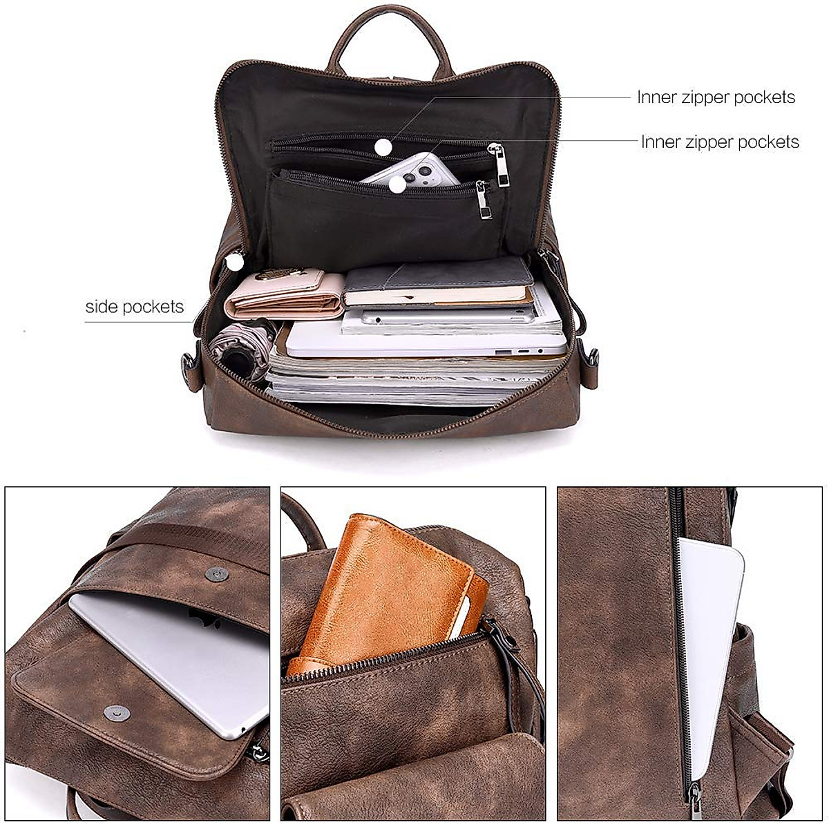 CLUCI Backpack for Women Bundles with Wallet