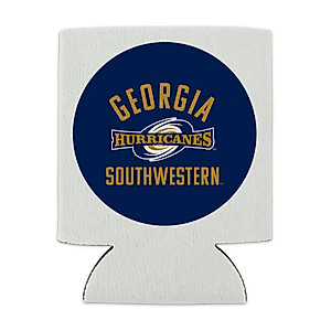 Georgia Southwestern State University Hurricanes Logo Can Cooler - Drink Sleeve Hugger Collapsible Insulator - Beverage Insulated Holder