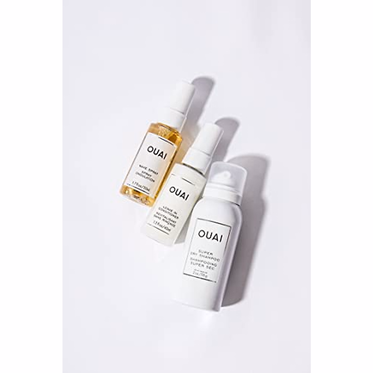 OUAI- Leave In Conditioner Travel Size, Super Dry Shampoo Travel Size, Wave Spray Travel Size