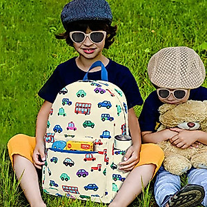 CAMTOP Preschool Backpack for Kids Boys Girls Toddler Backpack Kindergarten School Bookbags(Age 3-8 Year,Car)