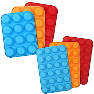 Cozihom 12 Cups Silicone Muffin Pan and 24 Cups Mini Size Silicone Muffin Pan