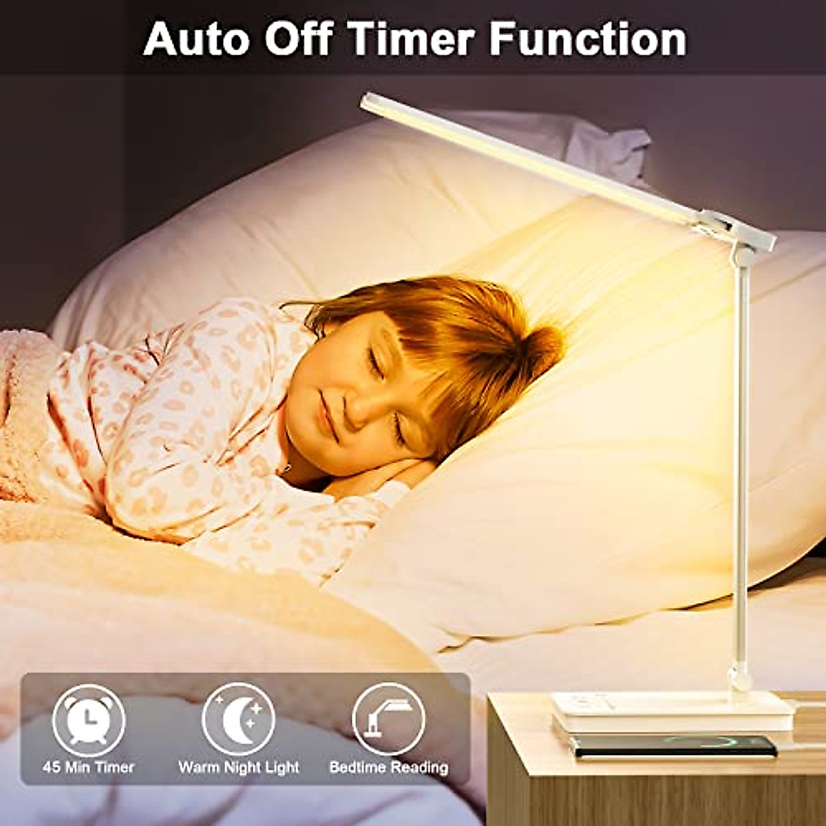 Bright LED Desk Lamp for Home Office - Dual Swing Arm Eye-Caring Architect Task Lamp, Adjustable Foldable Table Lamp, Dimmable Touch Control Desktop Lamp 5 Lighting Modes for Work/Study