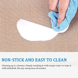 MIU Macaroon Silicone Baking Mat, Non-Stick Cookie Baking Mat, 2 Half Sheets and 1 Quarter Sheet, Perfect Baking Pad Cookie Kit for Macarons, Cake, Bread and Pastry