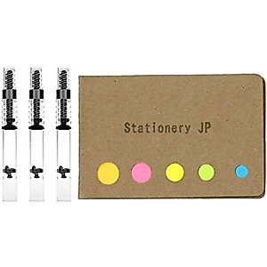 Pilot Fountain Pen Ink Converter (CON-40), Screw Type, 3-Pack, Sticky Notes Value Set