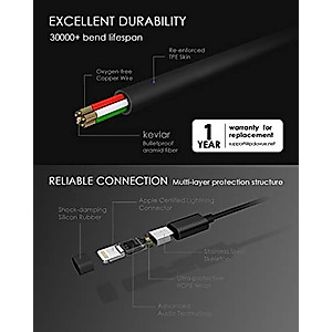 PALOVUE Lightning Headphones Earphones Earbuds in-Ear Magnetic MFi Certified with Microphone Compatible iPhone 14 13 12 11 Pro Max iPhone X XS Max XR iPhone 7 8 Plus iPad Metallic Black