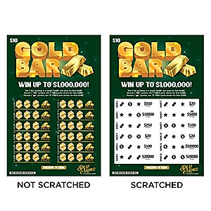 Laugh In The Box Prank Gag Fake Lottery Tickets 8 Tickets Total 4 of Each Winning Design Looks Like a Real Scratcher Joke lotto Ticket Win $5,000 or $25,000 Funny Money