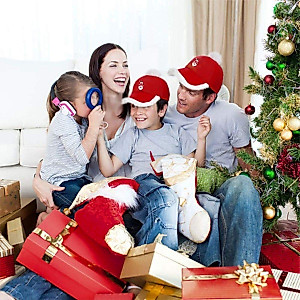 KKMKSHHG Merry Christmas Hat Unisex Adult Vintage Adjustable Santa Baseball Cap Red/White (Merry Christmas Santa Claus, One Size)