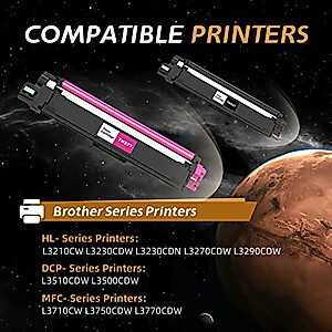 TN227 Toner Cartridge Replacement for Brother TN227 TN-227 TN227BK/C/M/Y TN-227 TN223 TN223BK for MFC-L3750CDW HL-L3210CW HL-L3290CD HL-L3230CDW HL-L3270CDW MFC-L3710CW MFC-L3770CDW Printer (5 Packs)