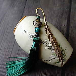 Classical Tassel Metal Bookmark Creative Student Stationery Handmade Retro Ancient Style Small Giftsurplus Year After Year Stationery Paper and Envelopes Set Vintage