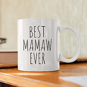 Exxtra Gifts Best Mamaw Ever Mug Grandmother Cup From Grandkids Grandma Present 11 oz White