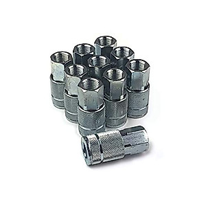 Primefit TC3838FS-B10-P (10-Pack) Automotive T-Style 3/8" x 3/8" Female Steel Coupler