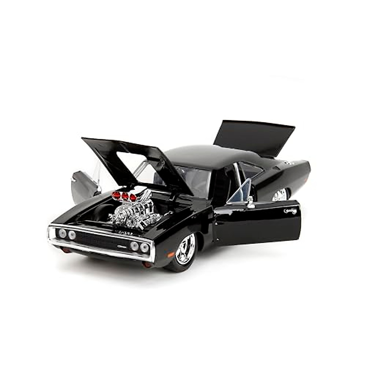 Fast & Furious 1:24 Dom's Dodge Charger Die-cast Car & 2.75" Dominic Toretto Figure, Toys for Kids and Adults