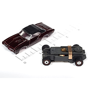 Auto World Thunderjet OK Used Cars 1969 Pontiac GTO Convertible (Burgundy) HO Scale Slot Car
