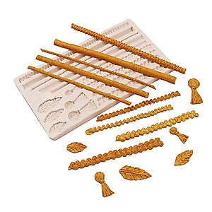 Hemp Rope Fondant Molds, Macrame Tassel Cake Decorating Silicone Molds, Kitchen Candy Chocolate Baking Tools for Cookie Mousse Cupcake Desserts, Epoxy Crafts, Modeling Clay, Candle Decoration, Soap