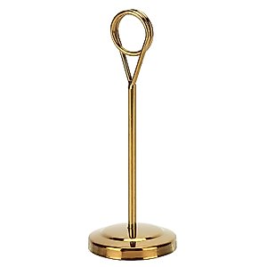 Table Number Holder, Table Name Place Card Holder Photo Holder Wire Clips Memo Note Photo Stand for Wedding, Photos, Food Signs, Message(15.5 cm-Gold)