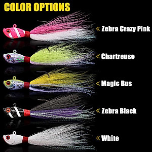 Bucktail-Jigs-Saltwater-Hair-Jigs-Head -Fishing-Lures-Assorted Kit