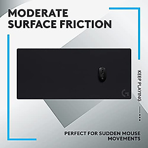 Logitech G840 Extra Large Gaming Mouse Pad, Optimized for Gaming Sensors, Moderate Surface Friction, Non-Slip Mouse Mat, Mac and PC Gaming Accessories, 900 x 400 x 3 mm