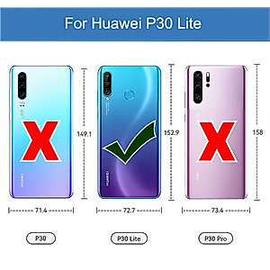 Vavies Phone Case for Huawei P30 Lite/Nova 4E, Butterfly Tree Floral Design, Clear TPU, Full Body Protection, Tempered Glass Screen Protector, Compatible with MAR-LX3A Models