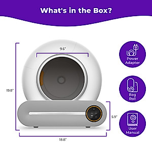 PurrPotty: Self Cleaning Litter Box, Automatic Cat Litter Box for Multiple Cats- App Control and Large Capacity Cat Litter Box