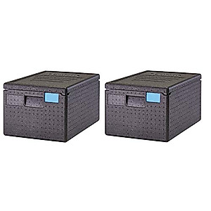 Cambro, Black EPP180SW110 Cam GoBox Top-Loader Food Pan Carrier, (Pack of 2)