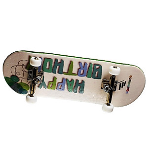 NOAHWOOD Wooden Fingerboard Complete Present Gift(Deck,Truck,Wheel) (Happy Birthday)