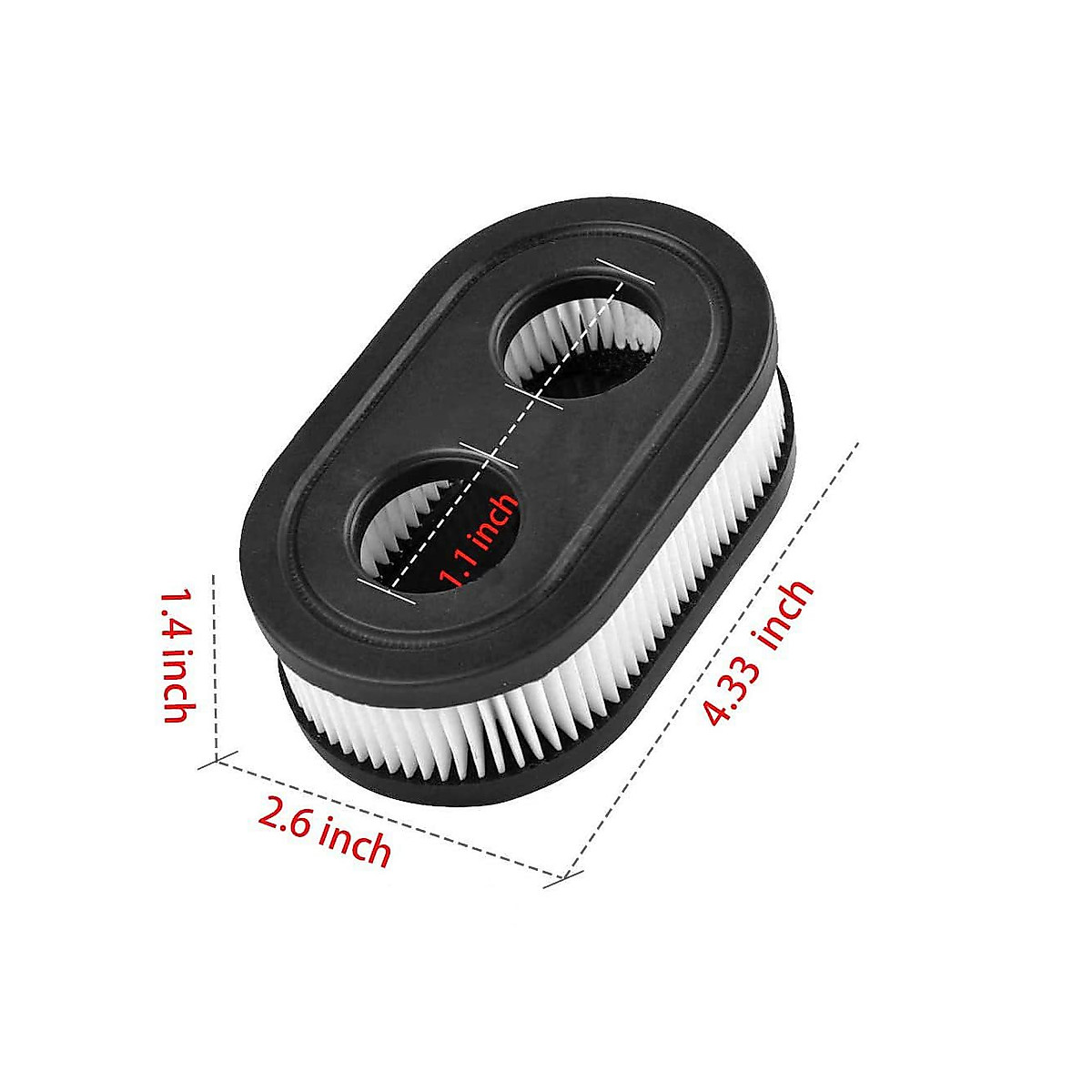 Firequasar 593260 Air Filter, Lawn Mower Air Cleaner Cartridge Filter 4247 5432 5432k 09P00 09P702 550E 500EX 550EX 625 575EX (2)