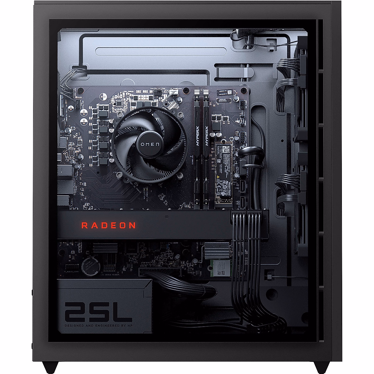 HP OMEN Gaming Premium Desktop | AMD Ryzen 5 5600G 6-Core Upto 3.9GHz 32GB RAM 1TB SSD Radeon RX 6600XT Windows 11 Home Keyboard and Mouse with Pad Bundle Black