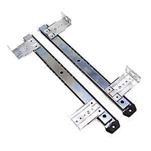 2pcs Computer Desk Drawer Slides Rail Track Hoisting Keyboard Tray Slide Rail Pull Steel Ball Hardware Accessories (Color : Silver, Size : 27mm)
