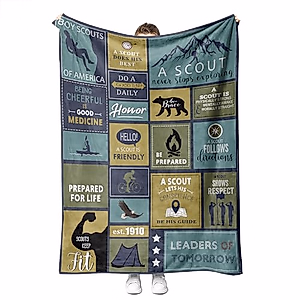 Scout Throw Blanket for Scout Lovers Soft and Fuzzy Fleece Scout Blanket Gifts for Scout Boys and Girls